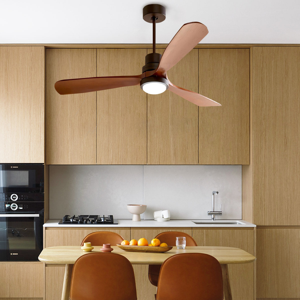 Wood Frequency Conversion Pendant Fan Light | Sofary
