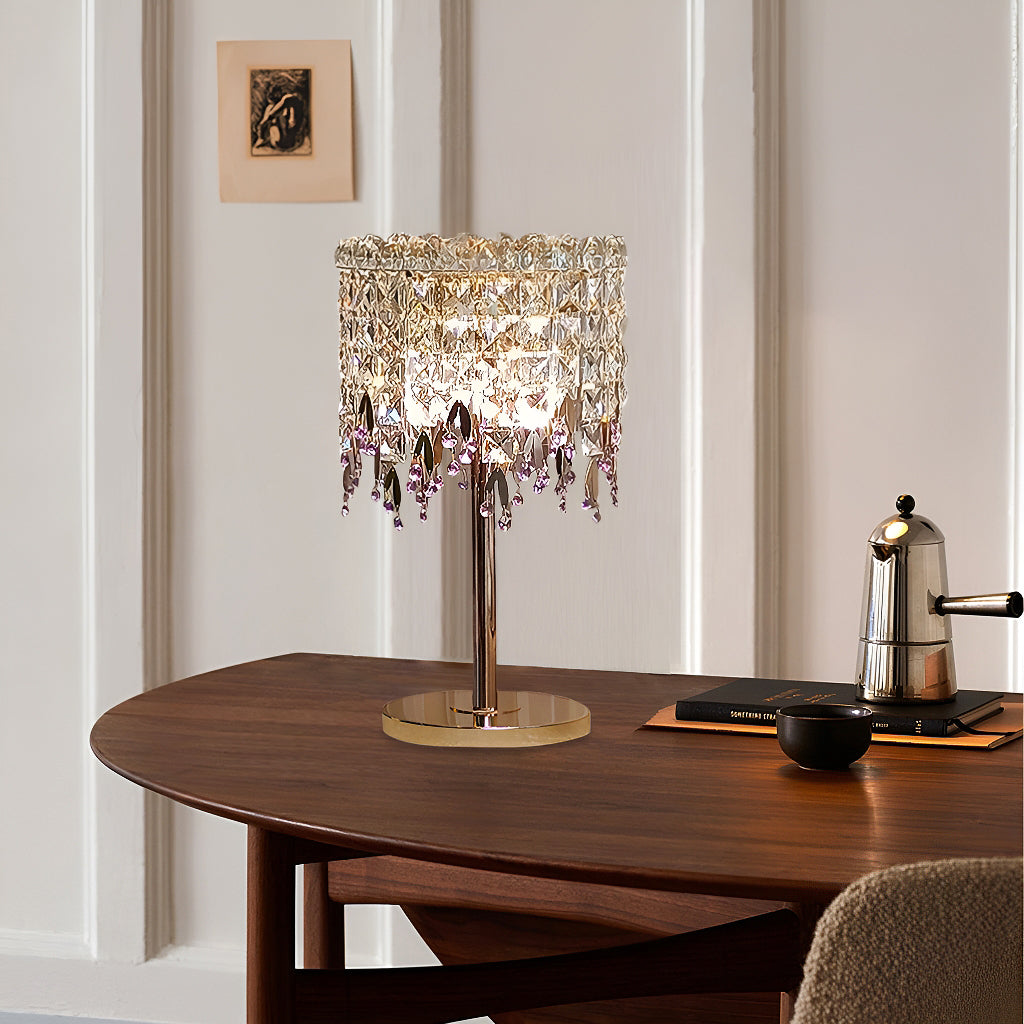 Elegant Vintage Crystal Cordless Touch Small Table Lamps |Sofary Lighting