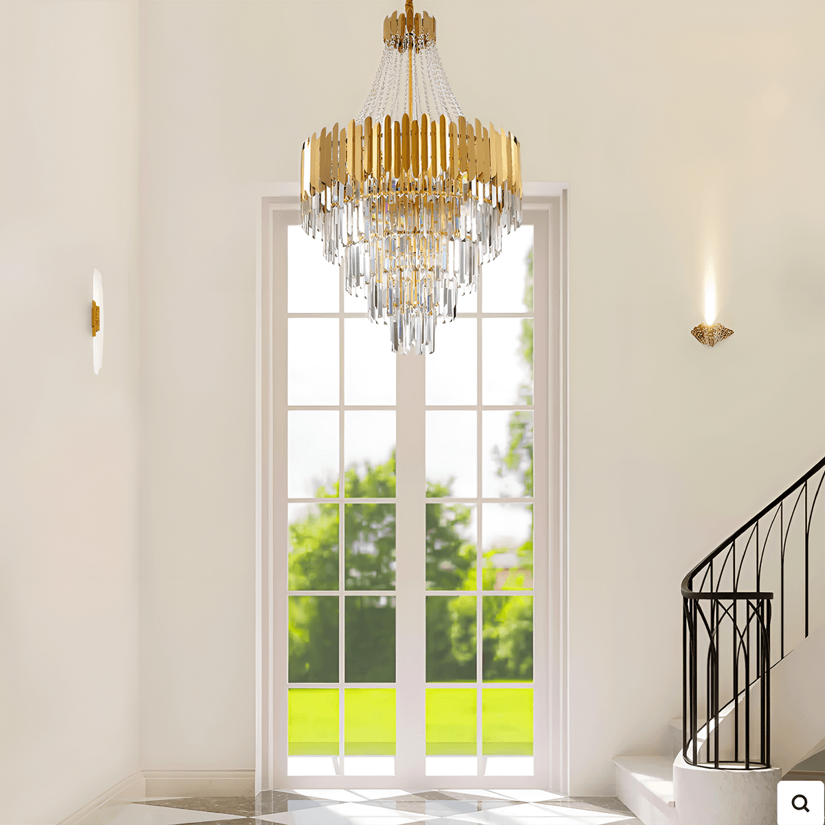 Golden Modern Luxury Crystal Chandelier- Sofary Lighting