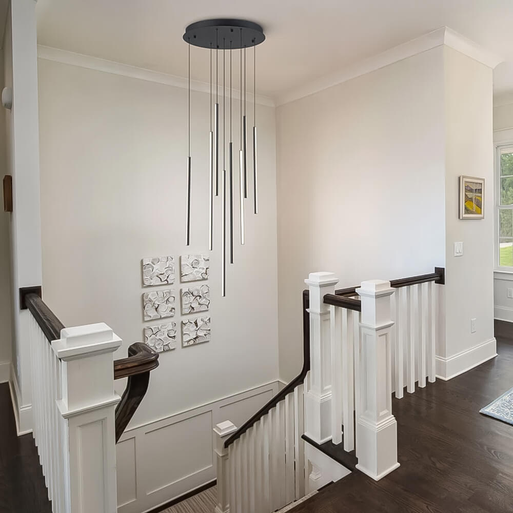 Modern Cluster Cylinder LED Pendant for High Ceilings – Perfect for ...