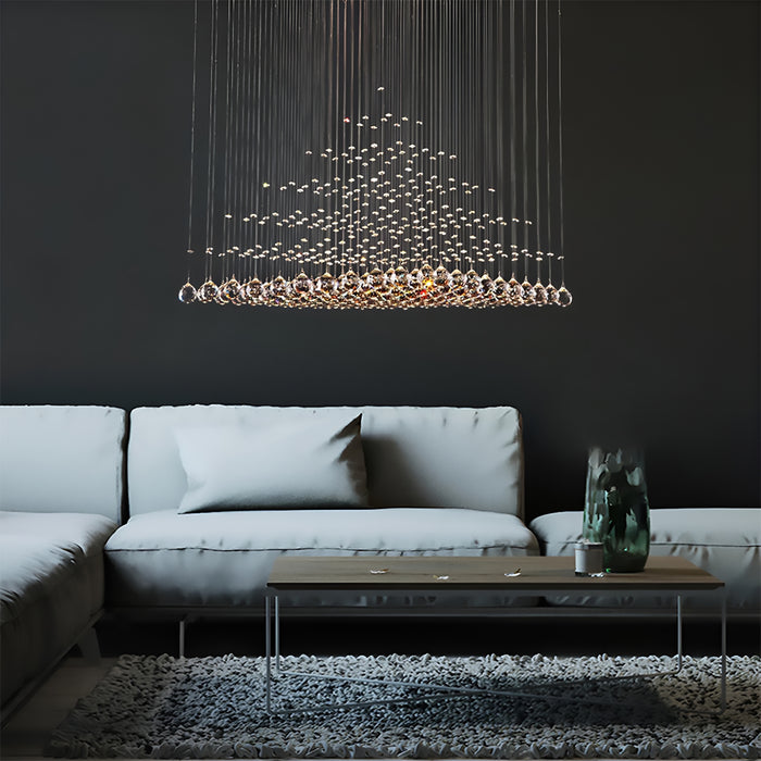 Pyramid Raindrop Square Crystal Chandelier - Ceiling Light | Sofary ...