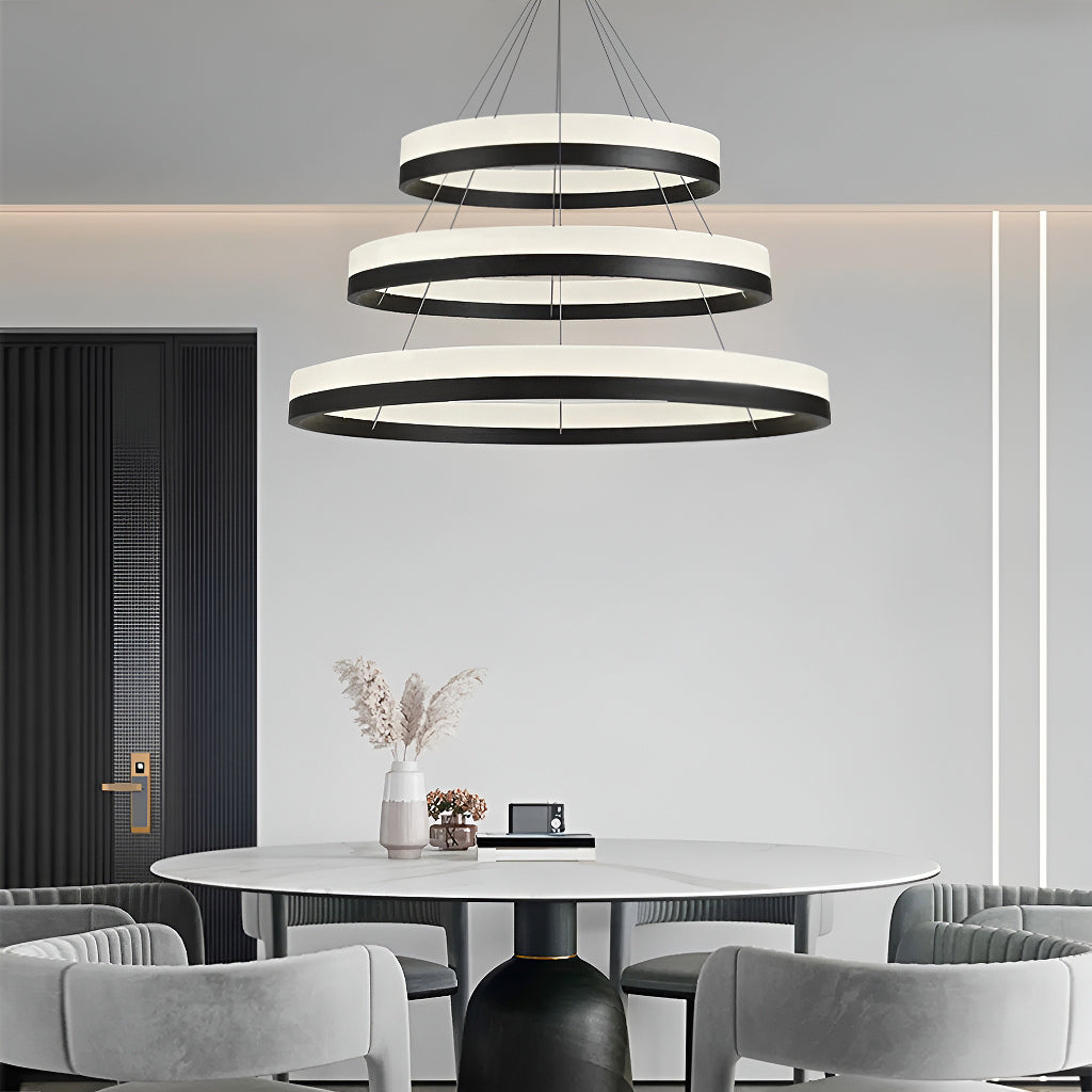 Two Rings & Three Rings Chandelier - Ring Pendant Light | Sofary Lighting