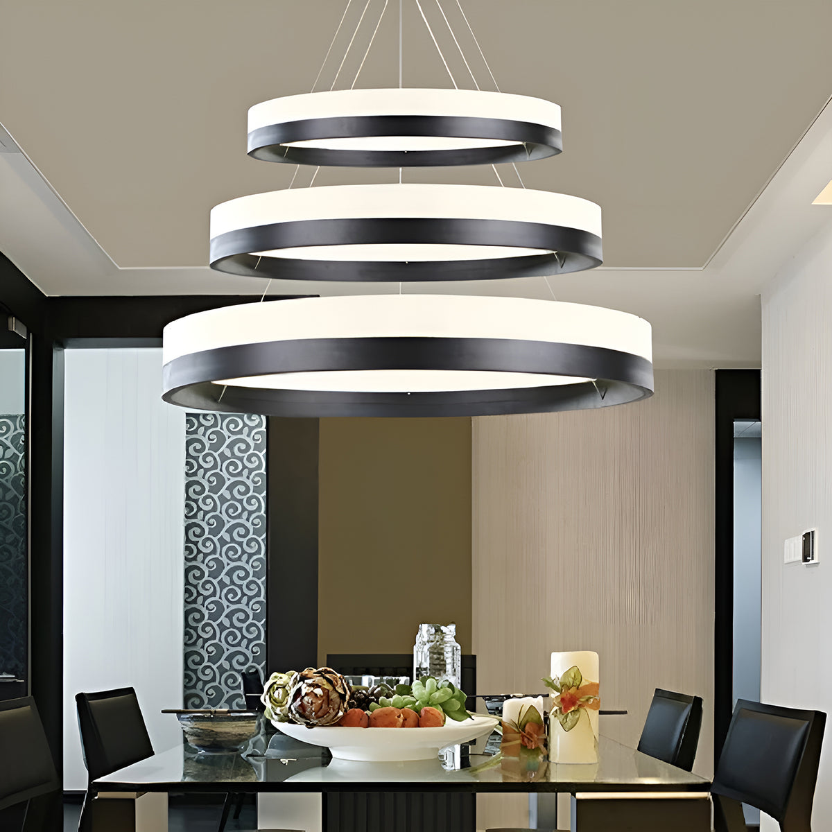Two Rings & Three Rings Chandelier - Ring Pendant Light | Sofary Lighting