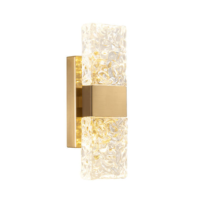 Gold Ripple Crystal Wall Sconce