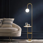 Marble Base Modern Arc Floor Lamp - Sofary Lighting
