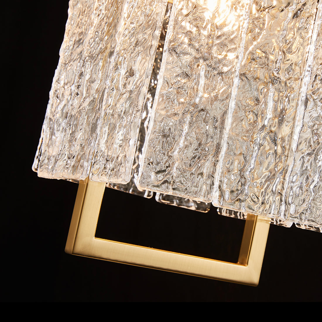 Square Frame Cracked Glass Lampshade Pendant Light | Sofary Lighting
