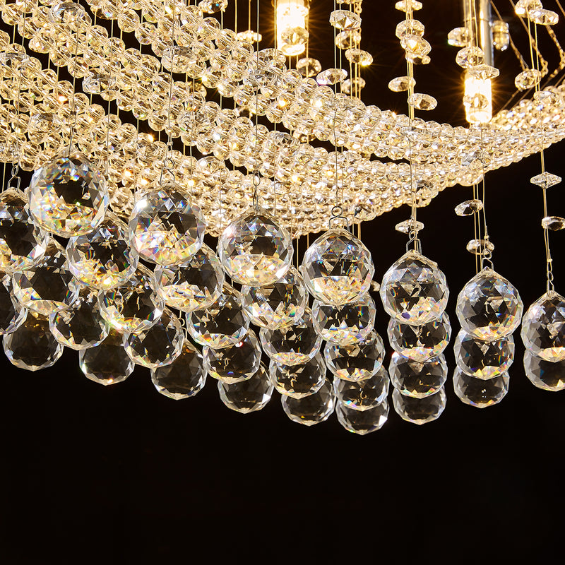 Luxury Boat Shape Crystal Chandelier - Ceiling Light | Sofary
