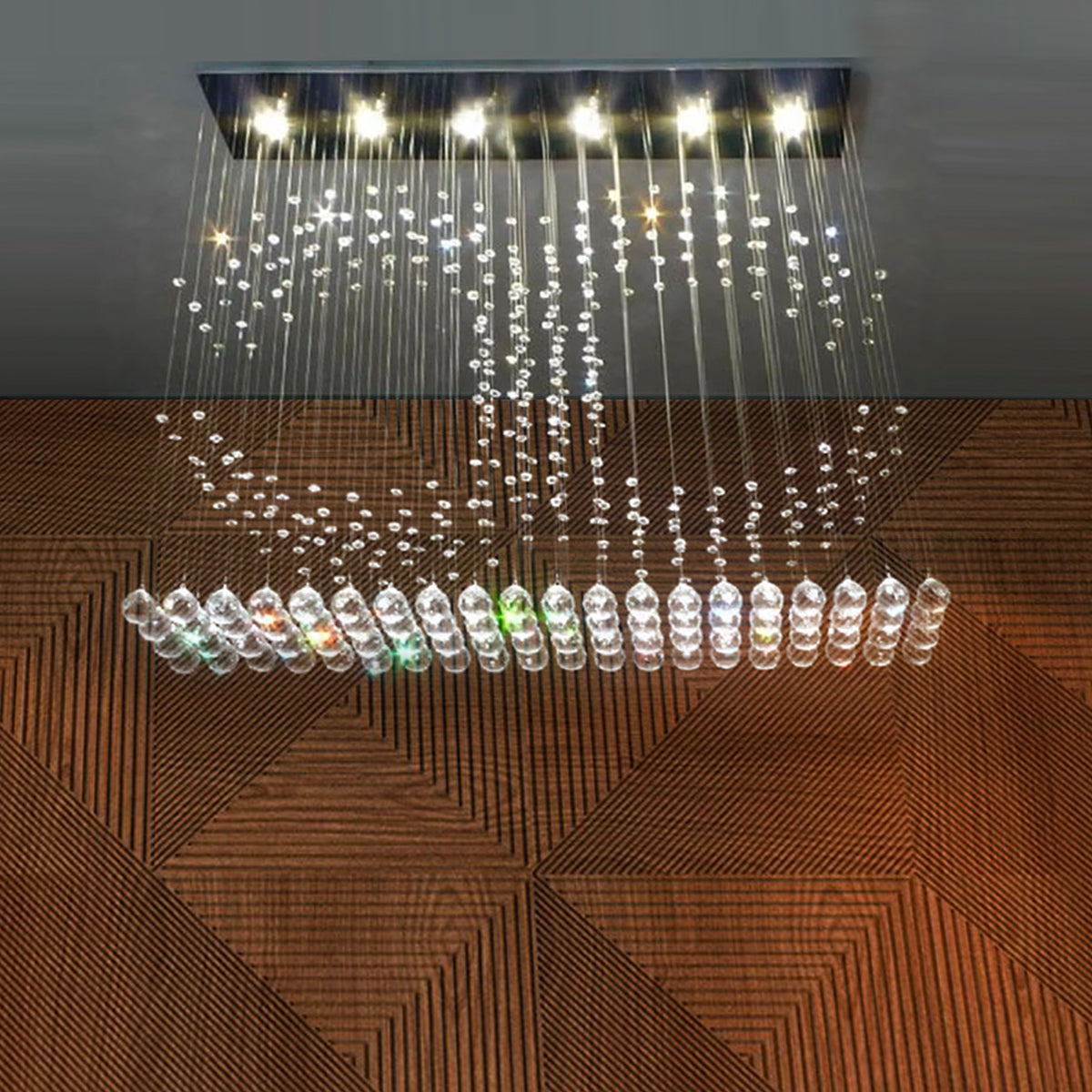 Double C Crystal Chandelier - Customizable - Ceiling Light | Sofary