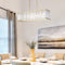 Rectangular Gold Frame Crystal Chandelier | Sofary