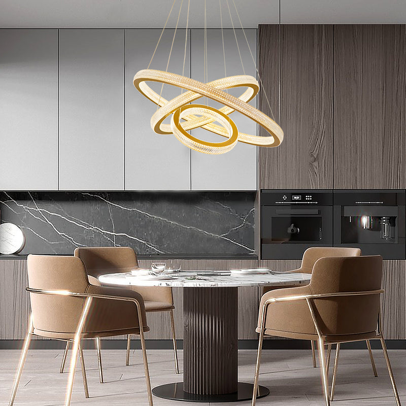 Three Rings Gold LED Chandelier | Sofary